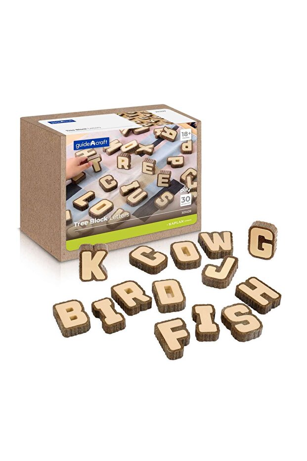 Guidecraft Tree bark letters, 36 pieces, Guidecraft, children ages 3-10 ...