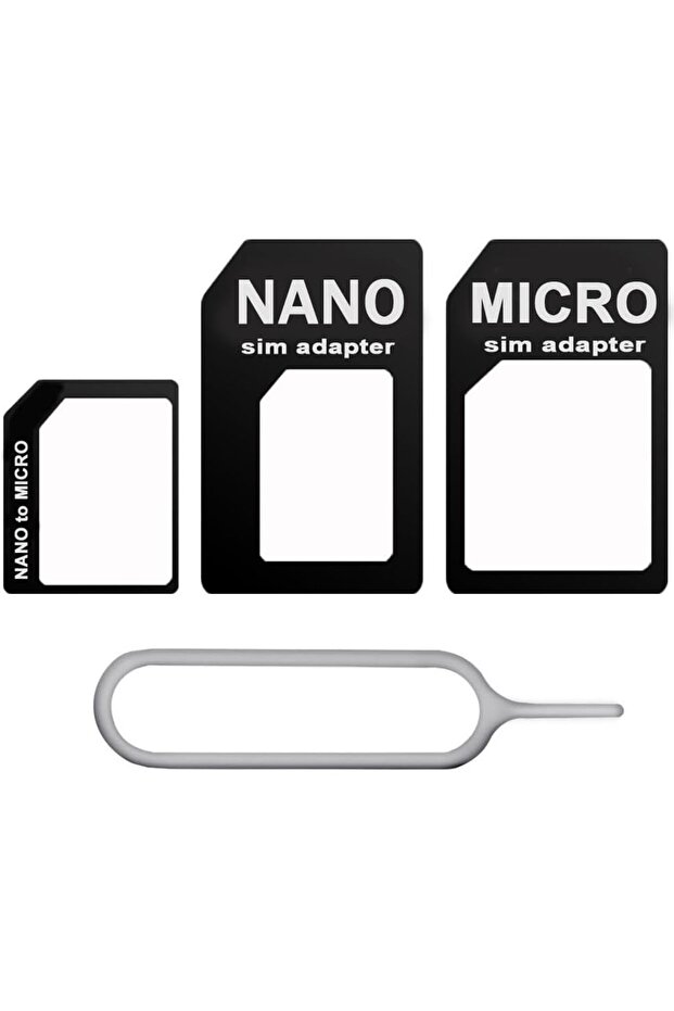 Yıldızan rbyeshop 3'ü 1 arada SIM adaptörü 4'ü 1 arada nano mikro ...