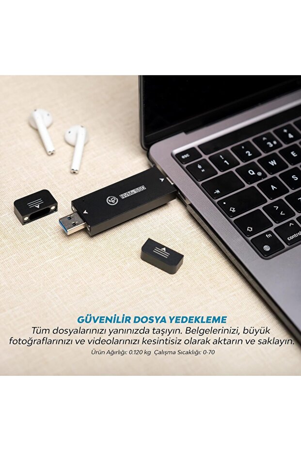 BRF RekoSell NPO DK01 NVMe M.2 1000/900Mb/s USB-A/Type-C Kablosuz ...