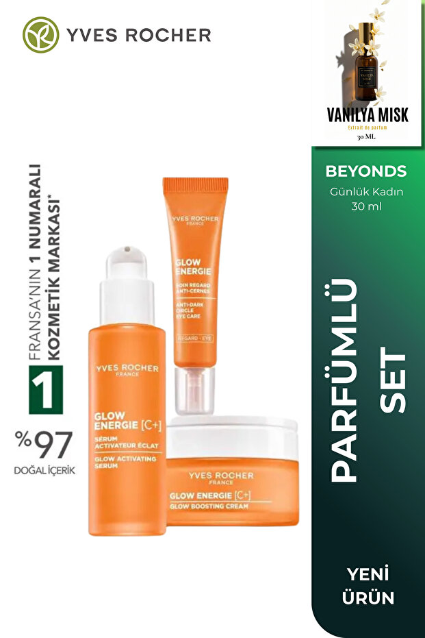 Yves Rocher Glow Energie C Vitamini Bakım Seti Serum Gündüz Kremi Göz ...