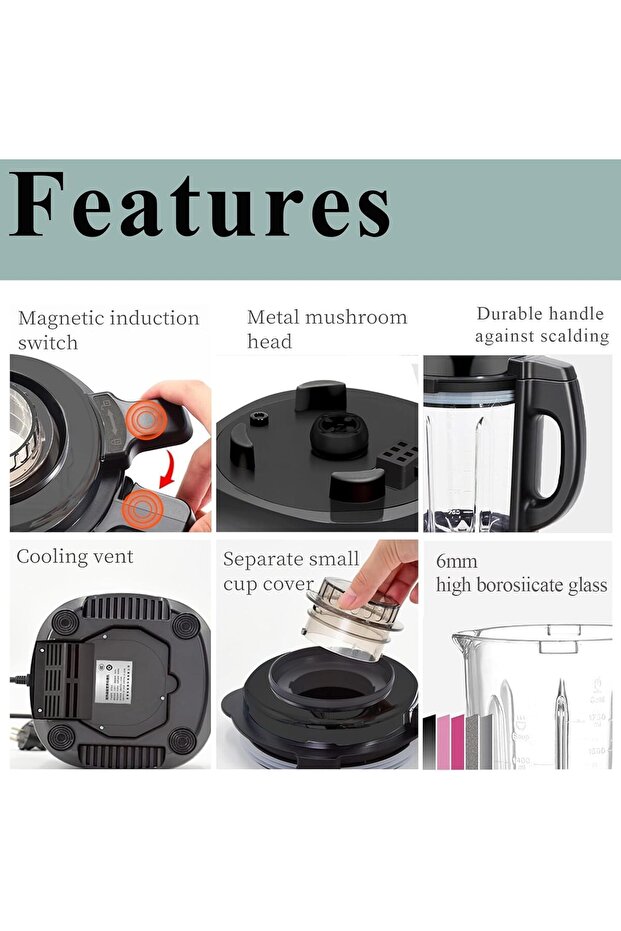 Generic Blender 2 In 1 Mixer Grinder,400W Powerful Motor,8 Stainless ...