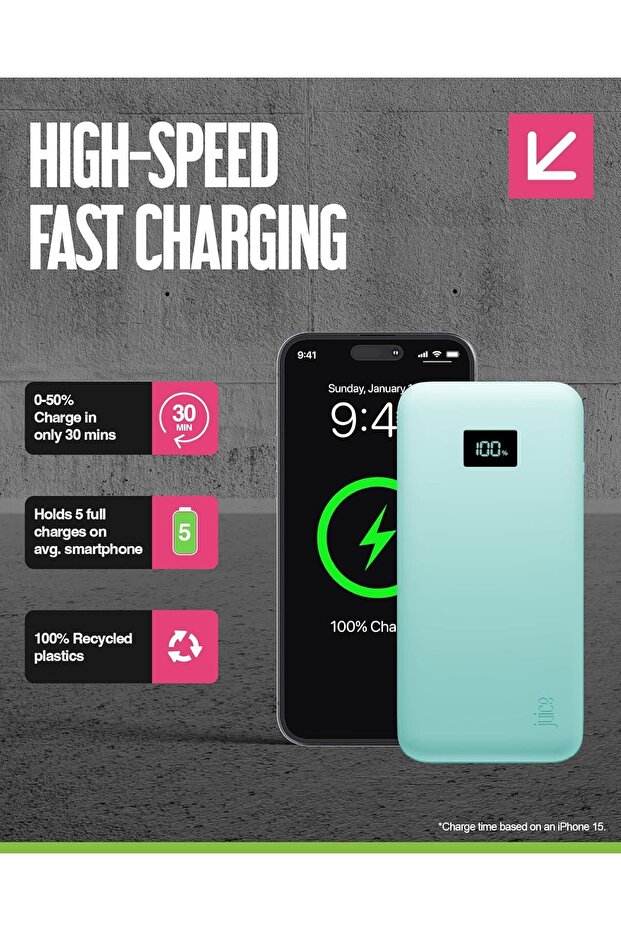 Juice Eco Integrated Max Power Bank 20000mAh – Portable Charger with ...