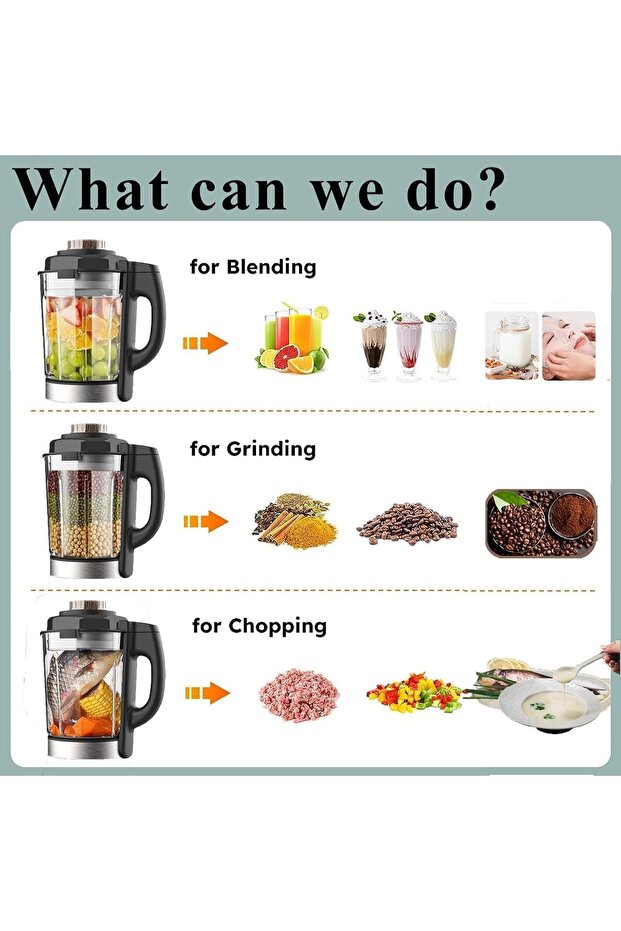 Generic Blender 2 In 1 Mixer Grinder,400W Powerful Motor,8 Stainless ...