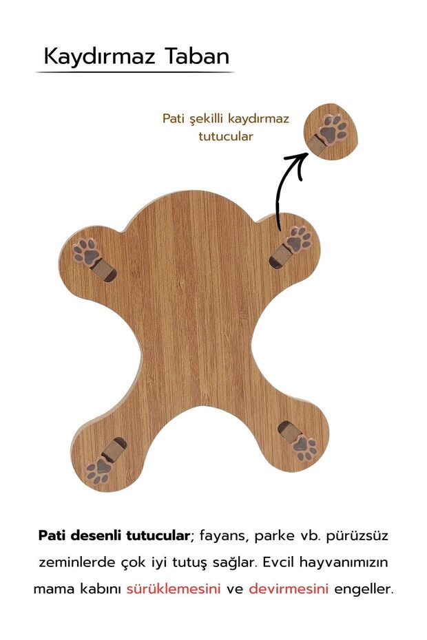 hural ahşap dekorasyon Kaydırmaz Tabanlı Ahşap Standlı Seramik Kedi ...