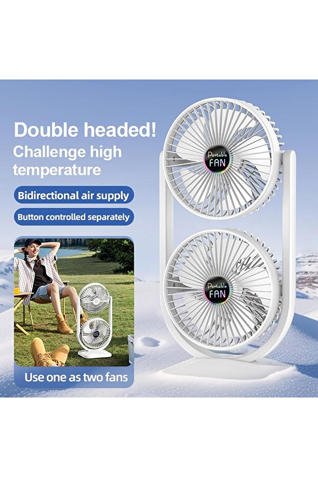 Generic Desk Fan, 6.3 Inch Tower Rotating Fan, 3-Speed with Strong ...