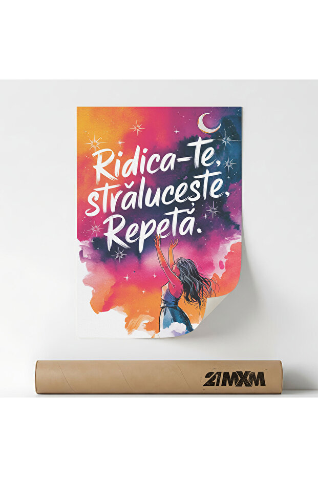 21mxm Motivational poster, inspirational message, Shine, Frameless ...