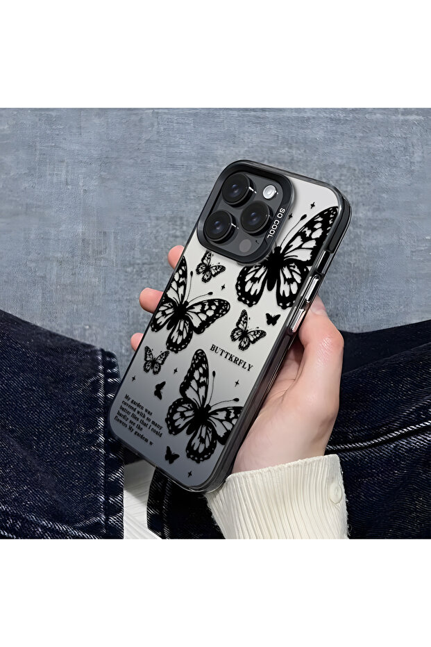 Hontinga iPhone 14 Pro Max Uyumlu Silikon Kenar Sert Arka Anti Düşme ...