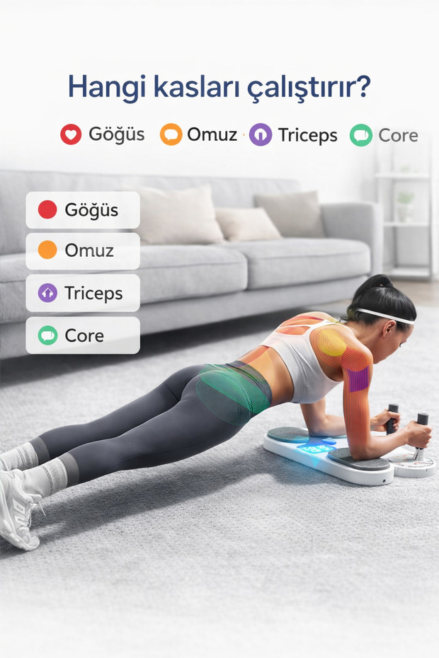 ESTİ Çok Fonksiyonlu Şınav & Plank Egzersiz Tahtası – Push Up Board Tam ...