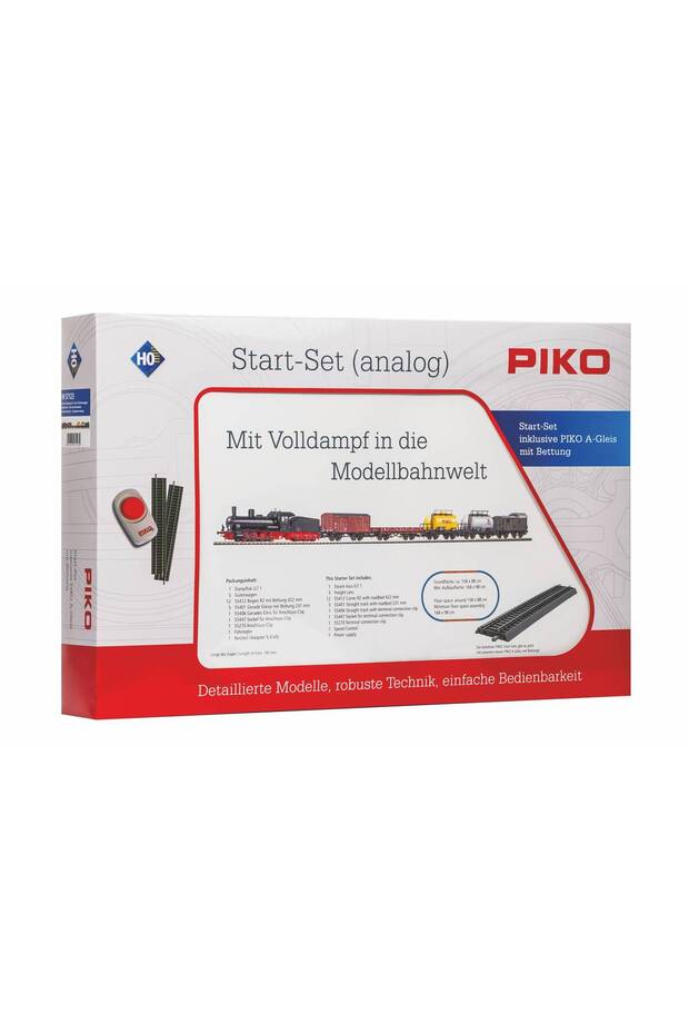 Piko Analog starter set with locomotive G7.1 and 5 freight cars DR - H0 ...