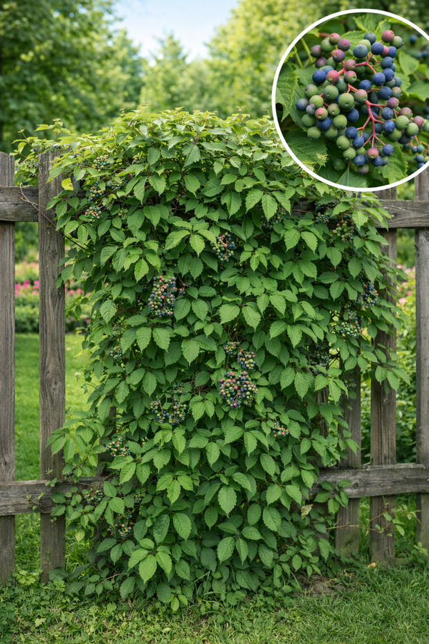 Vasada Sarmaşık Fidanı (Amerikan) Parthenocissus Quinquefolia Virginia ...