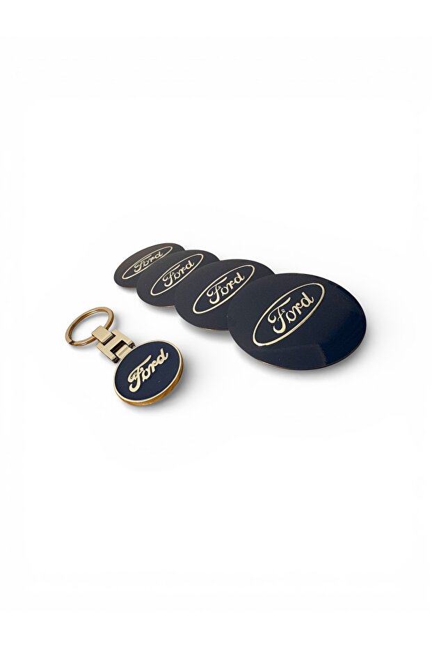 İKTUNING İK TUNING FORD LOGO 56 MM ALÜMİNYUM JANT GÖBEK STICKER VE ÇİFT ...