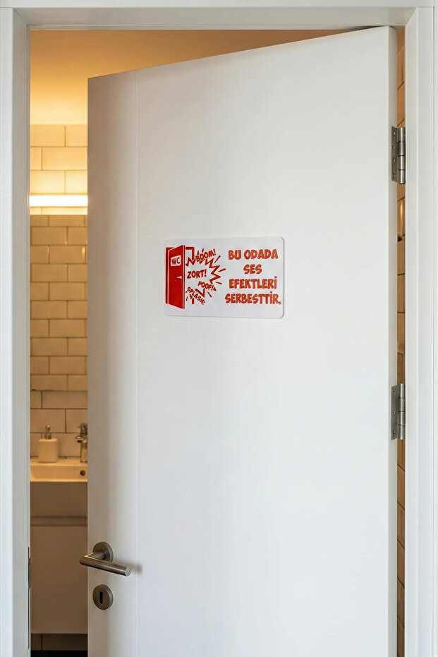 N NOXXO Humorous Toilet Door Sign - “Sound Effects Are Free” 3D ...