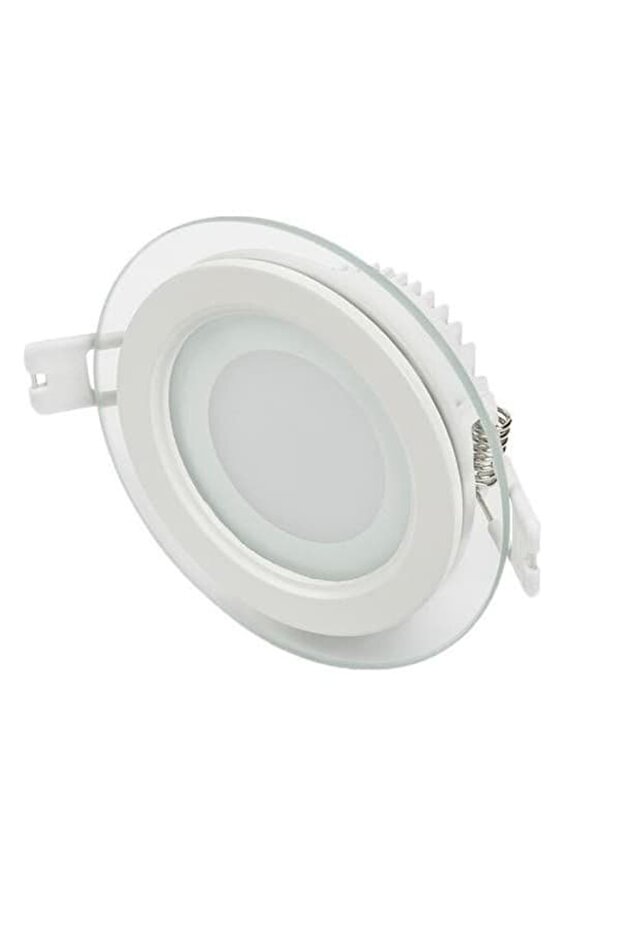 Forlife 5 W Camlı LED Panel Yuvarlak Beyaz Gövde Gunışığı Işık FL-2120 ...