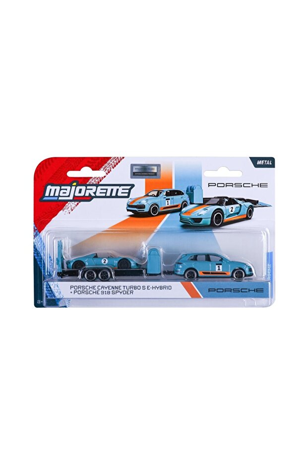 Majorette Porsche Deluxe Trailer 3’lü Set Porsche Cayenne Turbo S E ...