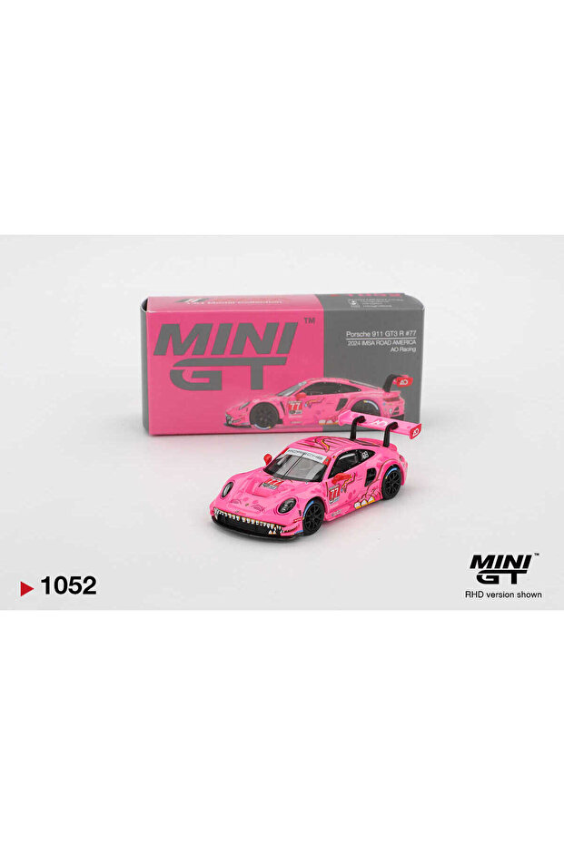 mini gt 1052 1/64 Porsche 911 GT3 R AO Racing 2024 IMSA ROAD AMERICA ...