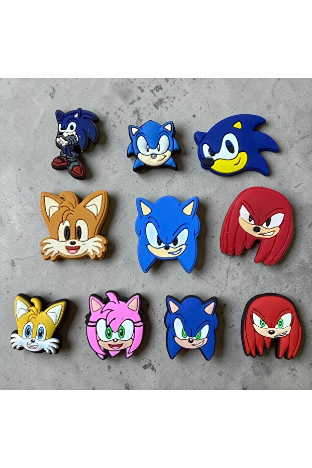 Buki'nin Atölyesi Terlik Süsü 10 Lu Set Sonic Tails Knuckles Amy ...