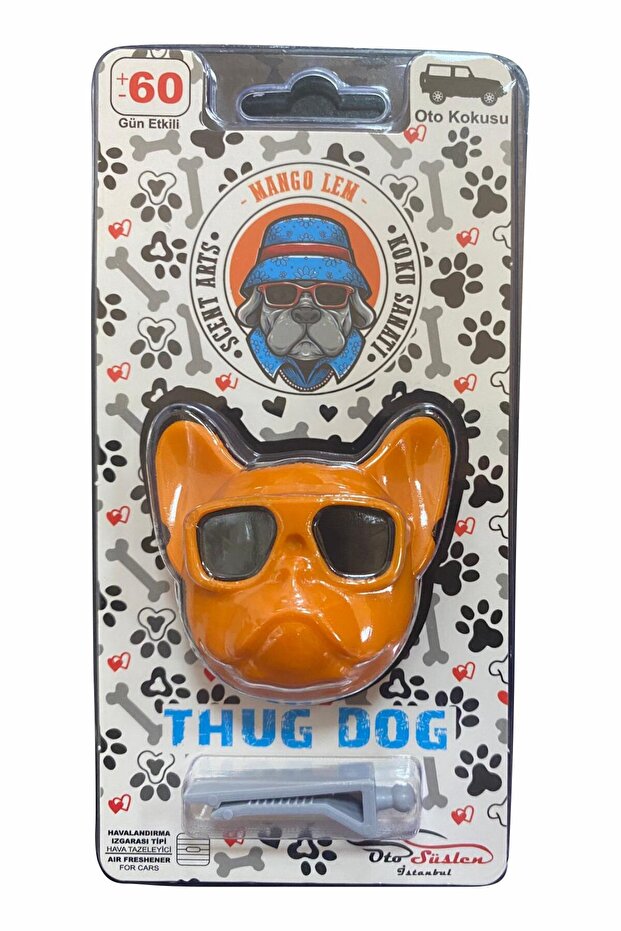 PROMOSYONİK Thug Dog Tasarımlı Mango Lem Kokulu Fan Petek Oto Kokusu ...