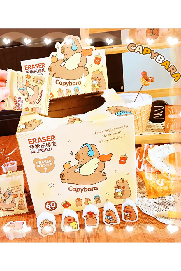 ÖZ OFİS Capybara Kapibara Kawaii Sürpriz 3D Silgi - Sürpriz Paketli ...