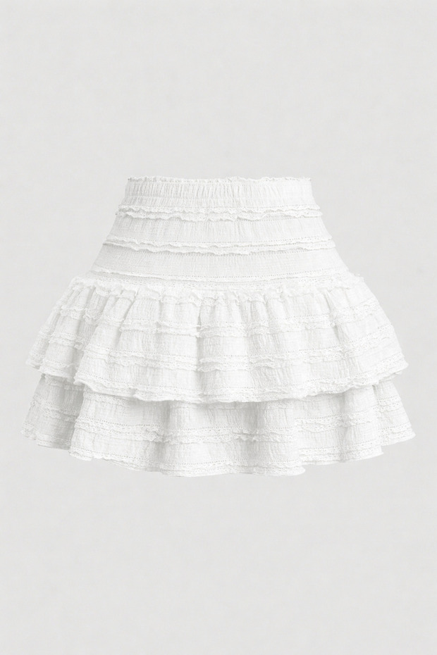 Wild Flower Ruffled Alaçatı Sitili Strap Blouse and Layered Mini Shorts ...