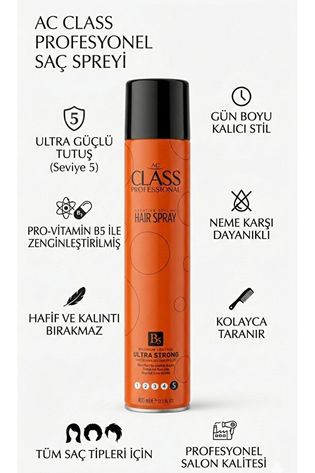 Weiler Riger AC Class Professional Ultra Strong Saç Spreyi 400 ml ...