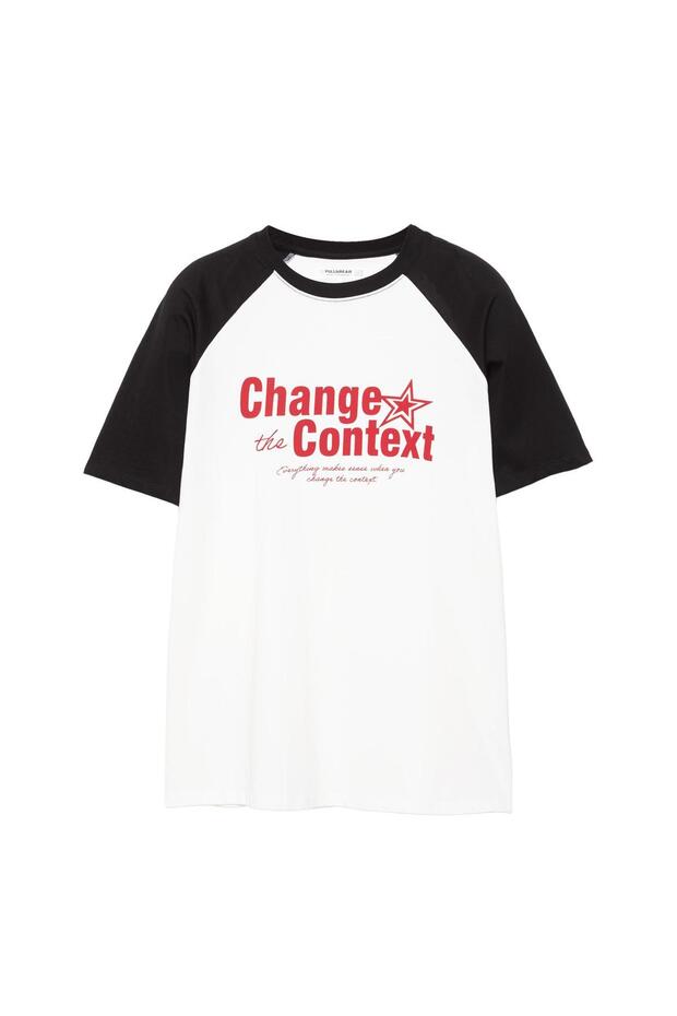 Pull & Bear Reglan kol grafik desenli t-shirt - Fiyatı, Yorumları