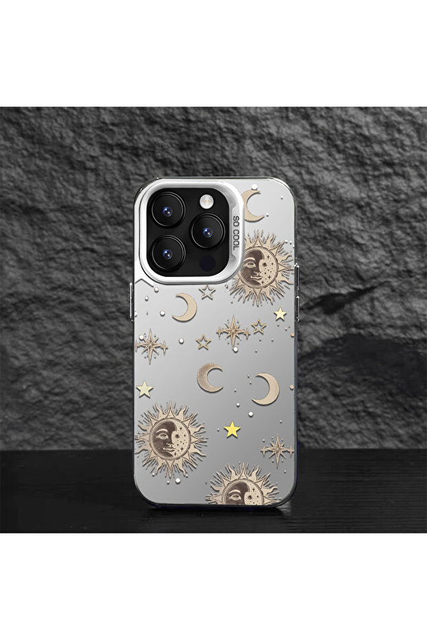 CASEVIBE Mi 14T Pro Uyumlu Altın Tonlu Yıldız Desenli Akrilik Malzemeli ...