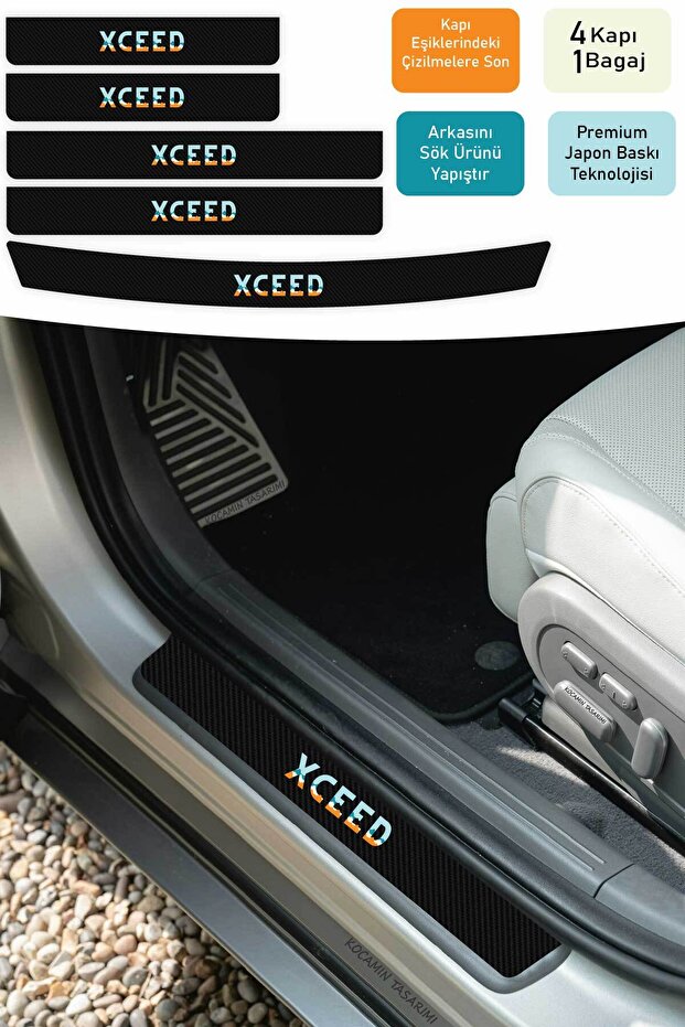 Kocamın Tasarımı Karbon Desenli Kia XCeed Kapı Eşiği Koruma Seti – 4 ...