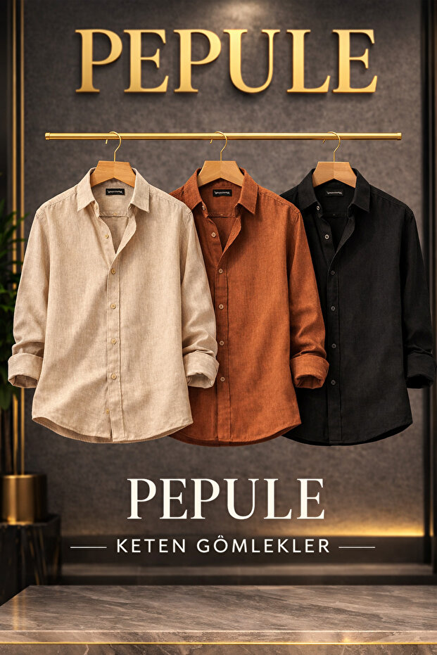 pepule Men's Premium Sofia Linen 3-Piece Men's Shirt Set - Economical ...