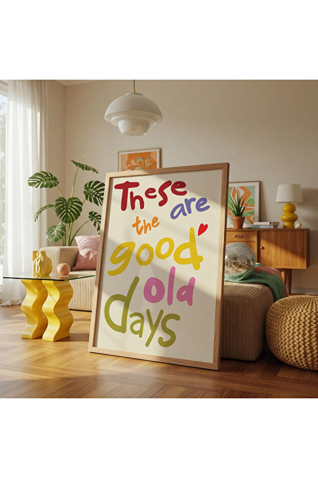 Tuba Decor Tek Parça Ahşap Çerçeveli Tablo Bunlar Eski Güzel Günler ...