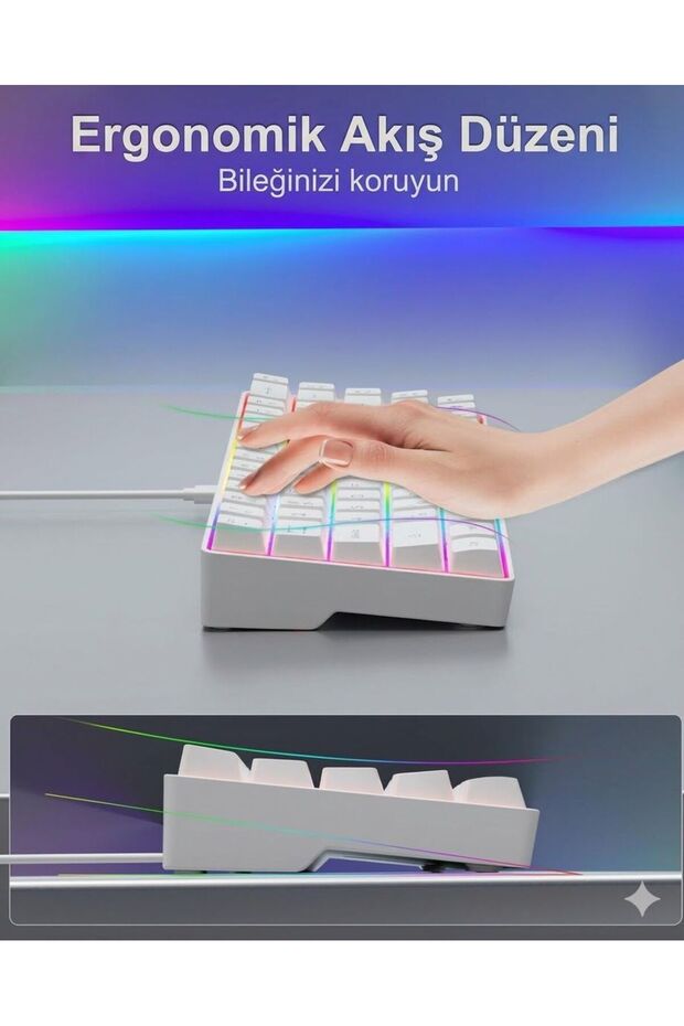 SOMIC Tylo Red Switch Mini Rgb Oyun Klavyesi Gaming Mekanik 62 Tuşlu 18 ...