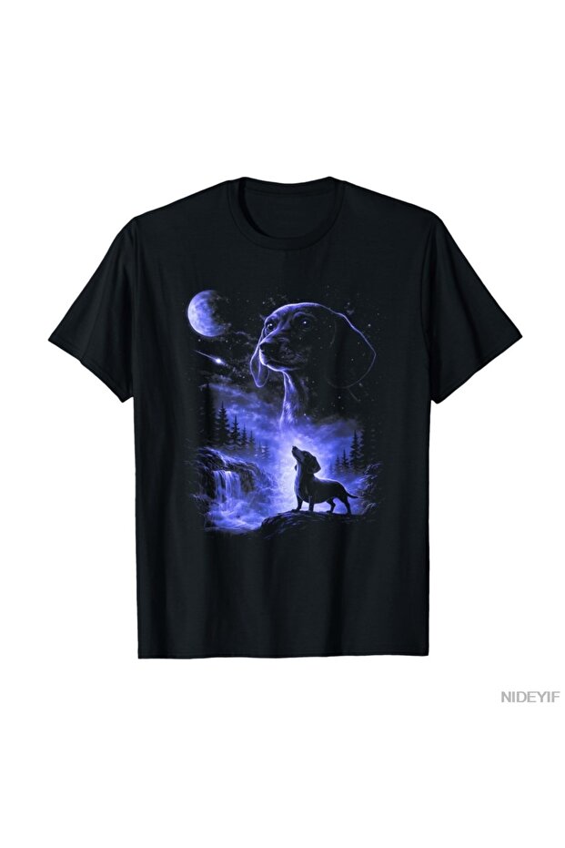 Flood Of Style Dachshund Howling to The Moon Meme 90'lar Hayvan Grafik ...