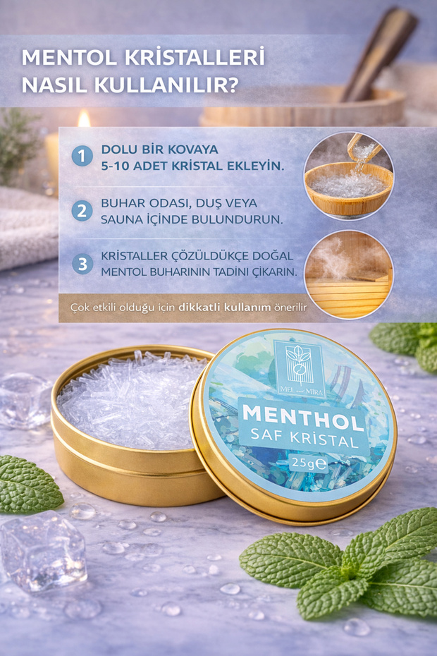 Mel and Mira Saf Kristal Mentol 35g. | Pure Crystal Menthol | Katkısız ...