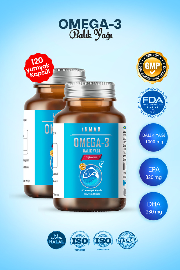inMAX Omega 3 Triglisrid Form (60 Softgel Kapsül) (2'Lİ KUTU) - Fiyatı ...