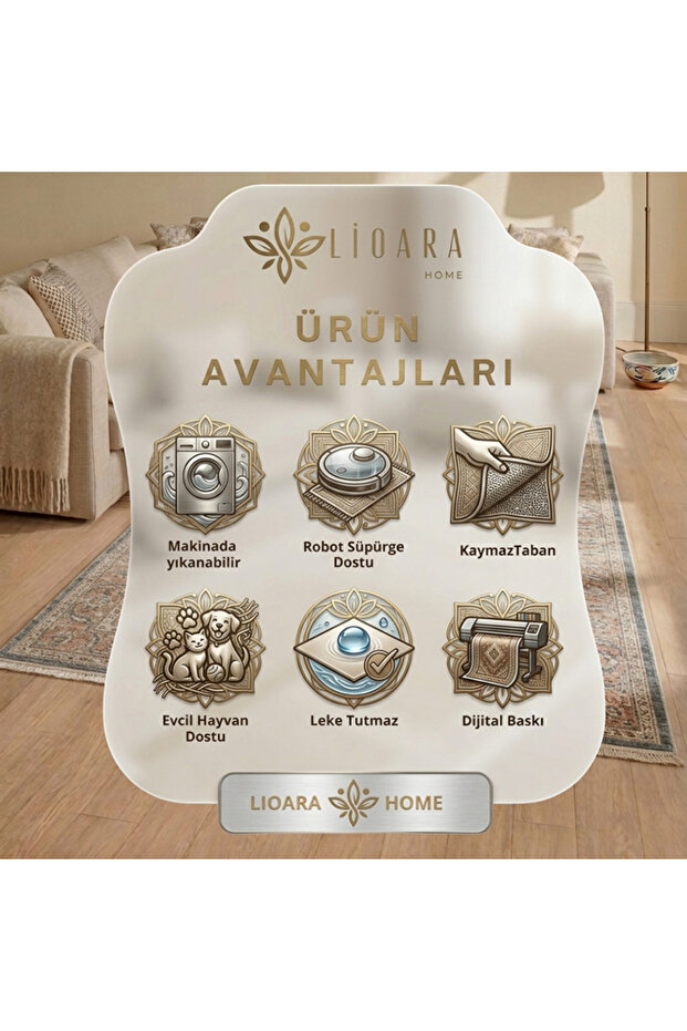 Lioara Home Çocuk Odası Dijital Baskı Halı | Canlı Renkler Kaymaz Taban ...