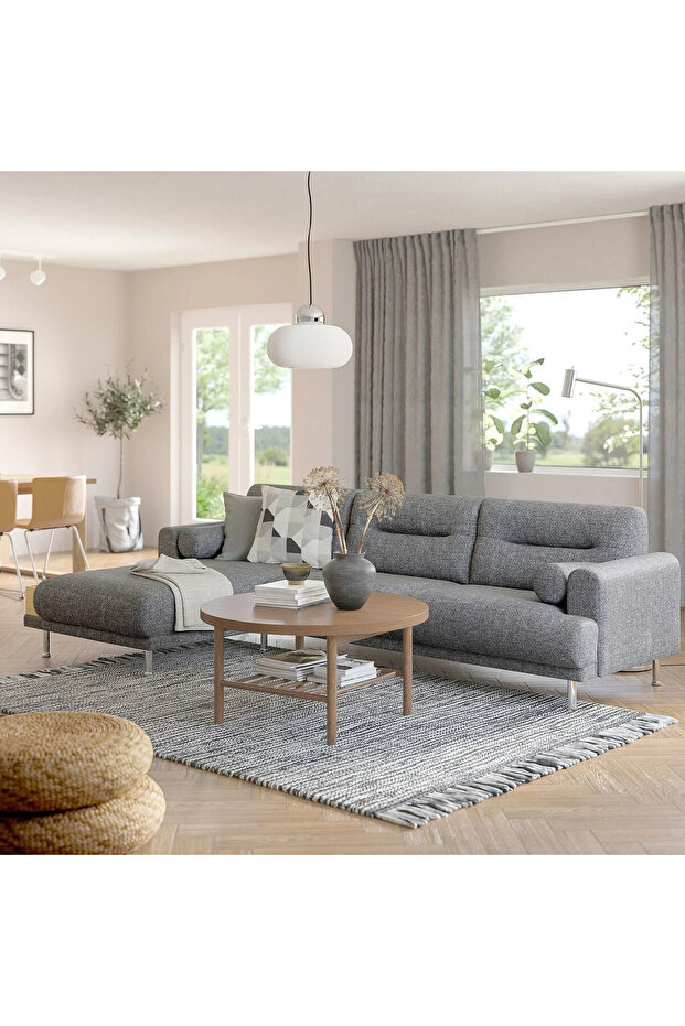 IKEA Gri Konforlu Kanepe - uzanma koltuklu 3'lü kanepe - Fiyatı, Yorumları