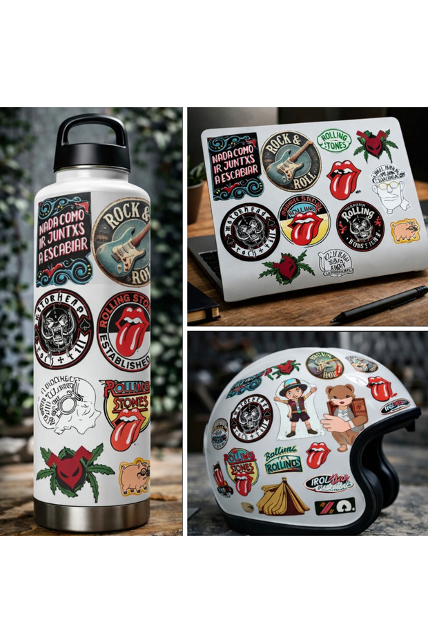 Limitless Design Rock & Roll Sticker Seti 22x30 cm – Müzik Temalı ...