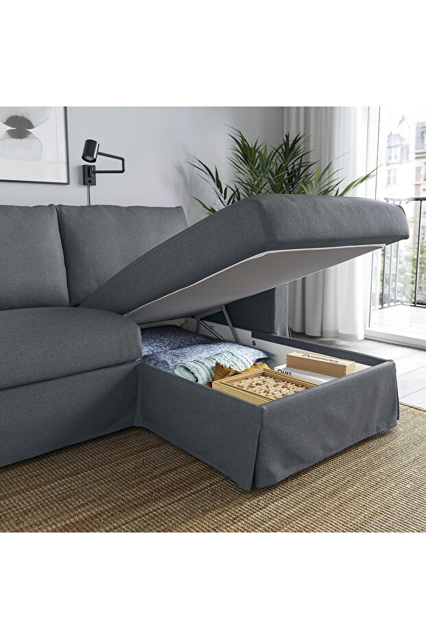 IKEA Gri Lüks Kanepe - uzanma koltuklu 3'lü kanepe - Fiyatı, Yorumları