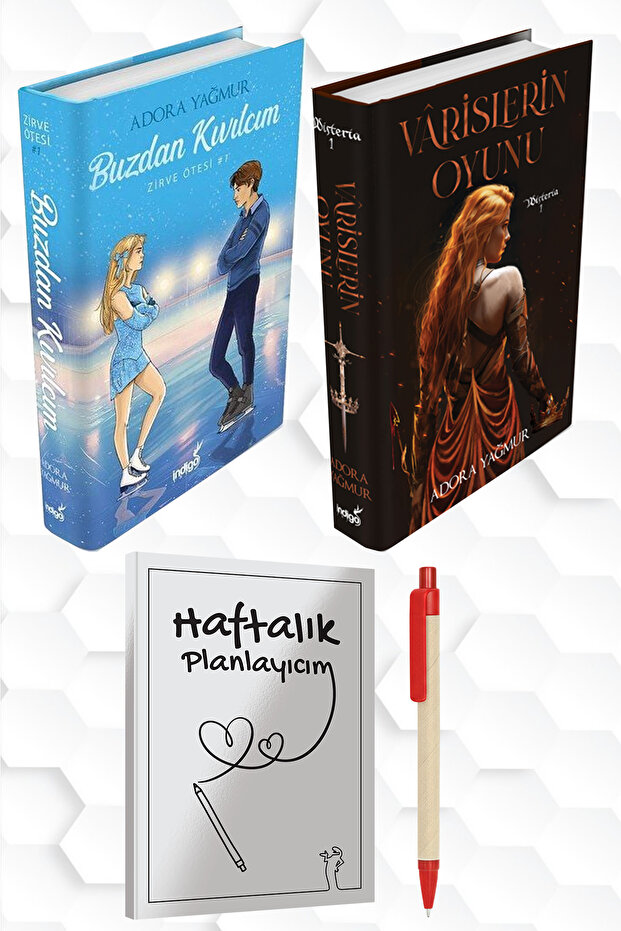 İndigo Kitap ADORA YAĞMUR-BUZDAN KIVILCIM,VARİSLERİN OYUNU CİLTLİ+KİTAP ...