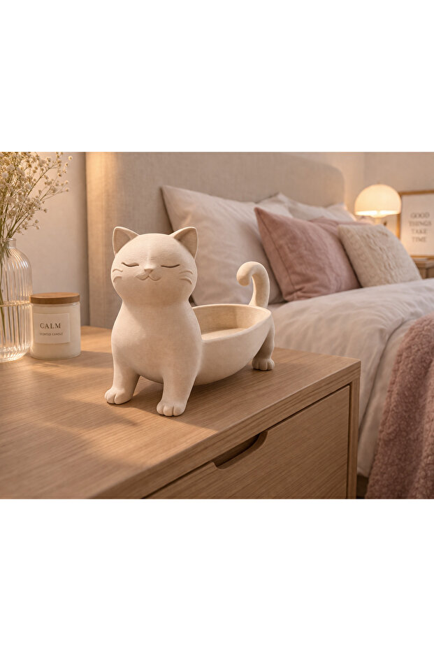 Lalin HOMEWEAR 3D Kedi Figürlü Saksı - Sukulentler ve küçük bitkiler ...