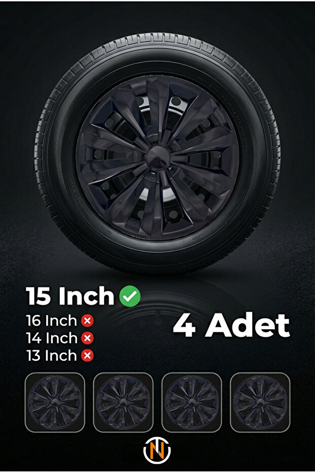 TANAC Kia Ceed 15 İnç Jant Kapağı (Takım) Siyah S109 - Fiyatı, Yorumları