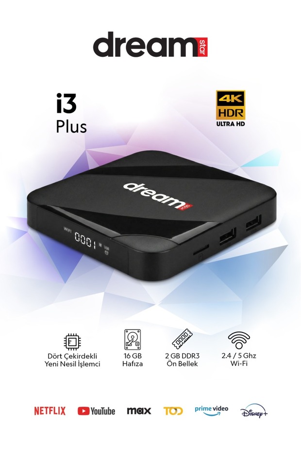Dreamstar i3 Plus | 4K Ultra HD Android TV Box | Android 14 | Sesli ...