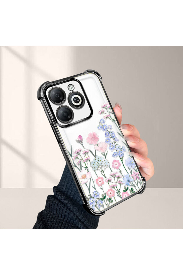 CASEVIBE Infinix Hot 40i Uyumlu Güzel çiçek desenli düşmeye dayanıklı ...