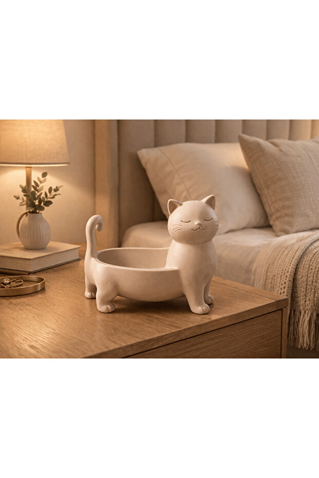 Lalin HOMEWEAR 3D Kedi Figürlü Saksı - Sukulentler ve küçük bitkiler ...