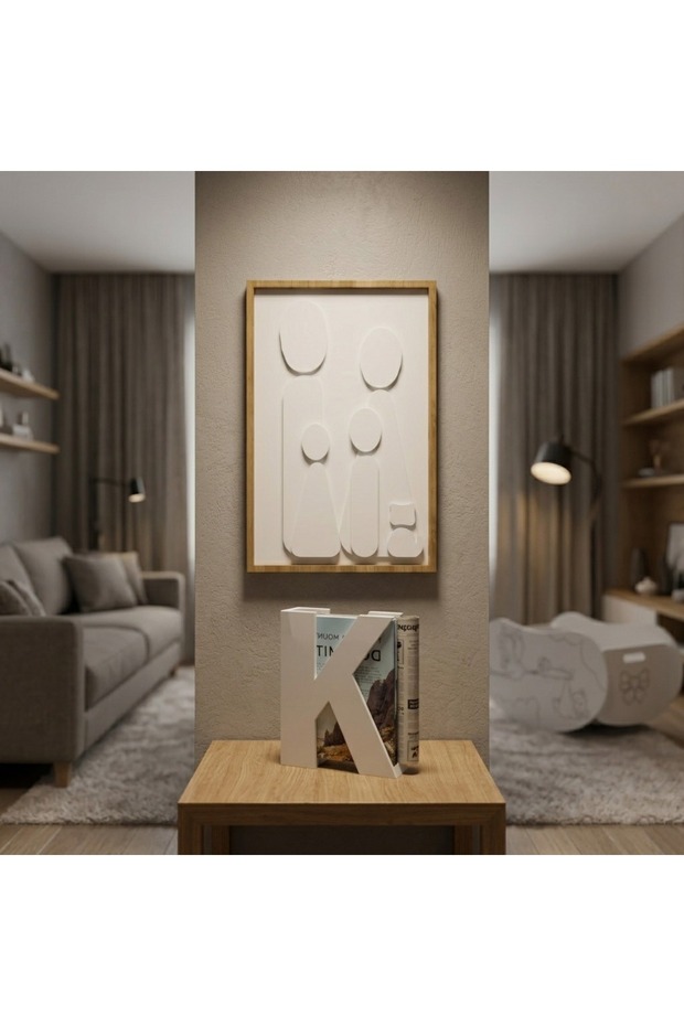 SUMUAS Dekoratif Dergilik Kitap Tutucu MDF - Modern Masa Üstü Organizer ...