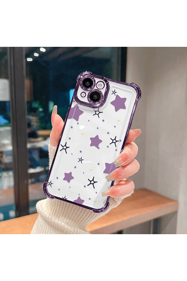 SLIMFELT iPhone 13 Uyumlu Yüksek Kaliteli Yıldız Desenli Kılıf, Sade ve ...