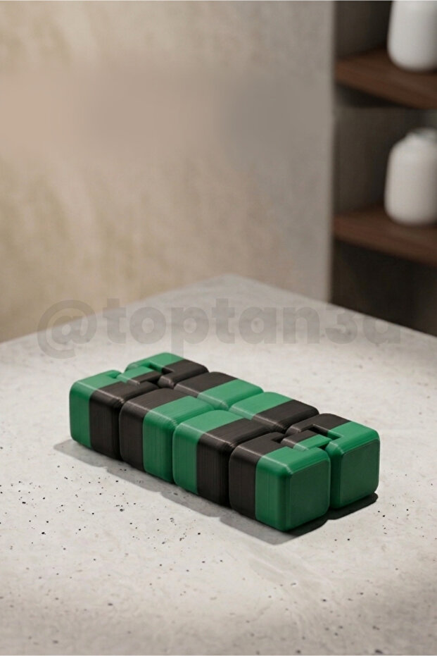 Toptan3D Yeşil Siyah Stres Küpü, Fidget ,Sonsuz Küp, infinity cube ...