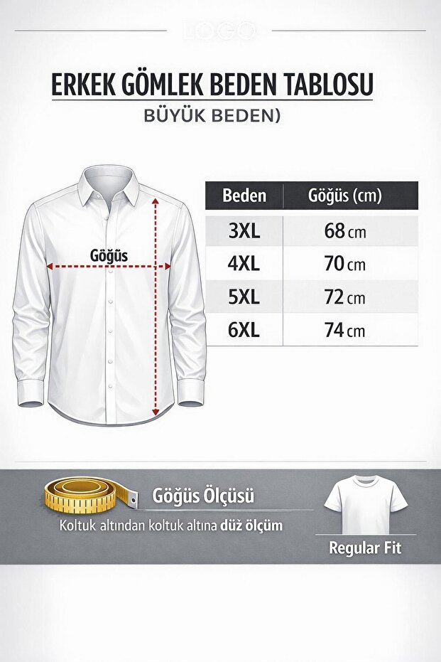 CLASSİCS MEN Lugon Büyük Beden Uzun Kol Klasik Erkek Gömlek 7616 ...