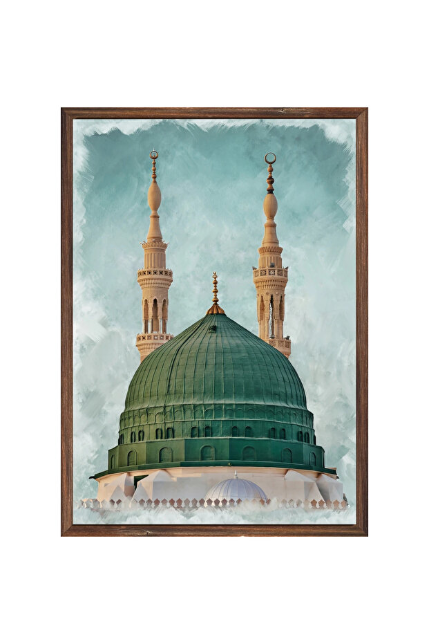 Akıllı Kağıt Mescidi Nebevi Tablo - Poster Dini (Model- 97) Çerçeve ...