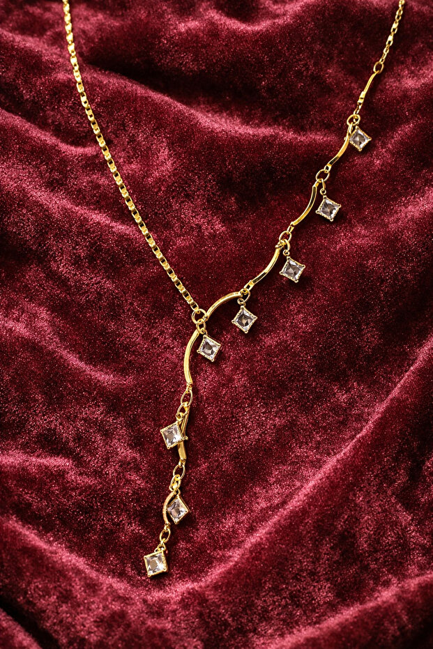 DAISY MODA Kadın Bijuteri Altın Sarı Gold Zarif Ayarlanabilir Zincirli ...