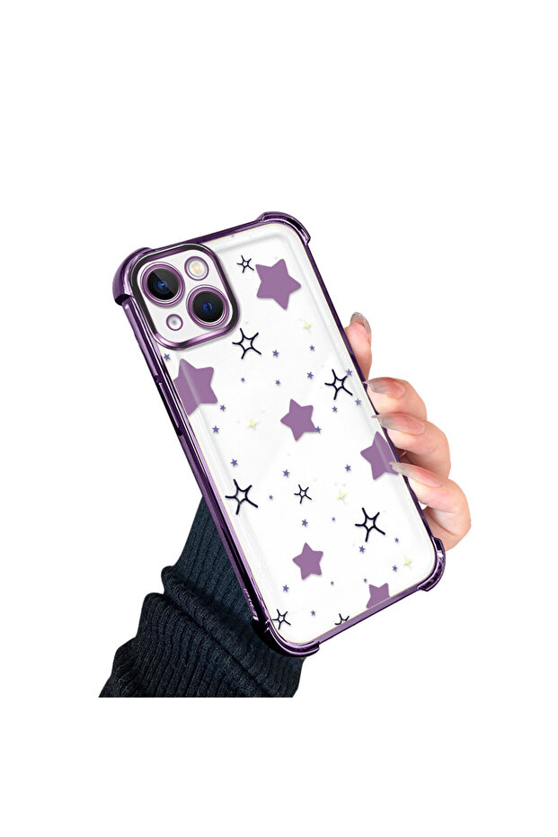 SLIMFELT iPhone 13 Uyumlu Yüksek Kaliteli Yıldız Desenli Kılıf, Sade ve ...